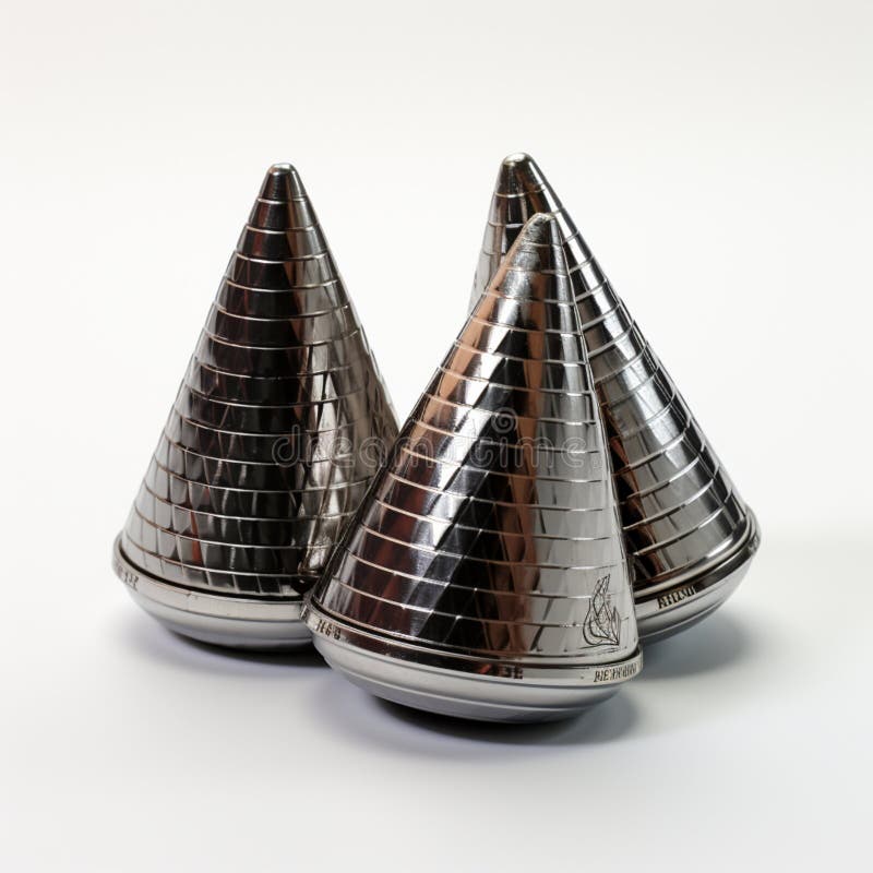 Steel Cones on White Background Stock Illustration - Illustration of ...