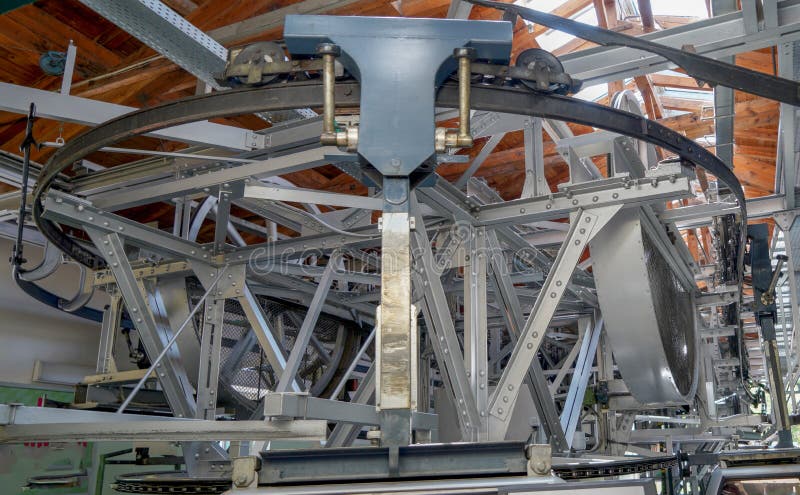 Steel Construction of a Cable Car with Riveted Steel Girders, Steel ...