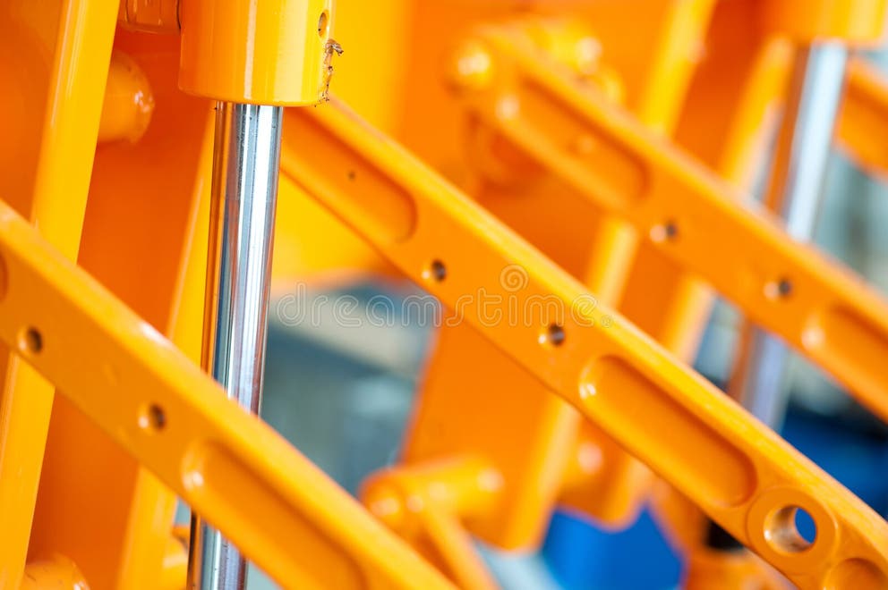 Steel Construction Cylinder Stock Image - Image of industrial, orange ...