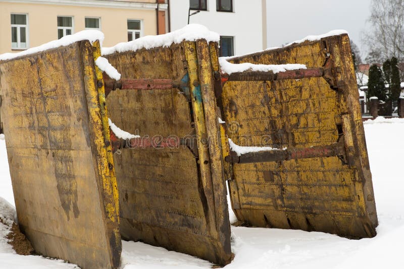 Hydraulic Steel Formwork for Excavations. Stock Image - Image of steel ...