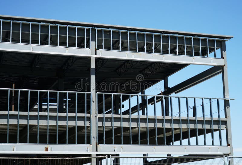 Steel Construction Frame of Commercial Building Stock Photo - Image of ...