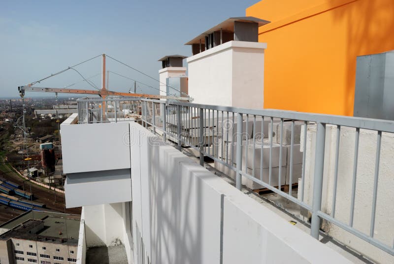 Steel construction hoist stock image. Image of site, activity - 70172347