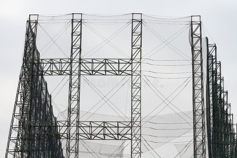 Steel Construction with Net Stock Photo - Image of building, design ...