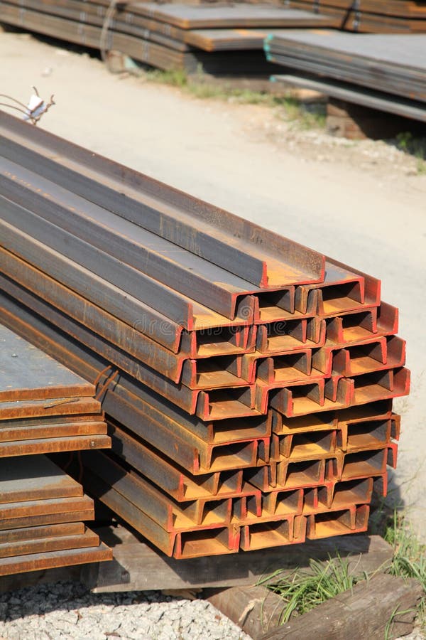 Steel Construction. Outdoor Warehouse Stock Photo - Image of modern ...