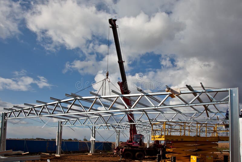 Steel Construction Work stock image. Image of assembling - 22073535