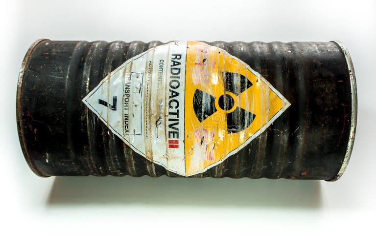Steel Container of Radioactive Material Stock Photo - Image of rusty ...