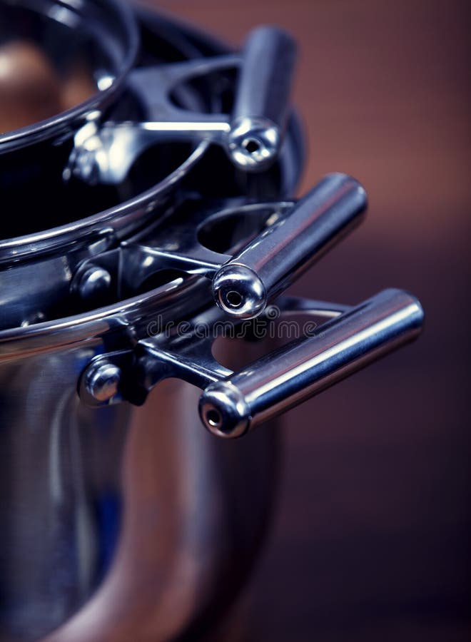 Steel cooking pots stock photo. Image of saucepan, gray - 28759404