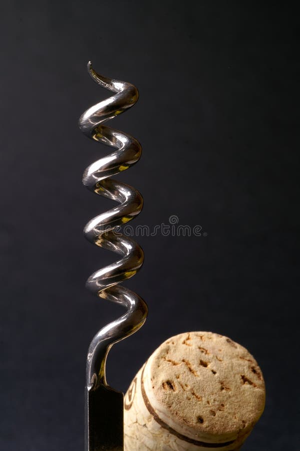 Steel corkscrew stock image. Image of macro, opener, shiny - 2245225