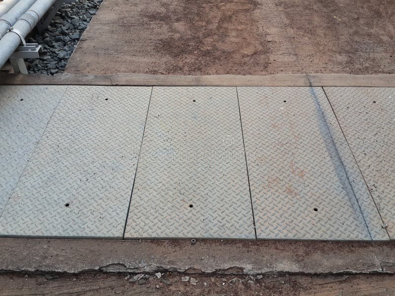 Steel Cover for Cable Trench Stock Photo - Image of smooth, path: 299933166