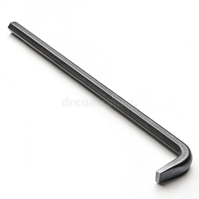 Steel Crowbar with Flat and Hooked Ends Stock Illustration ...