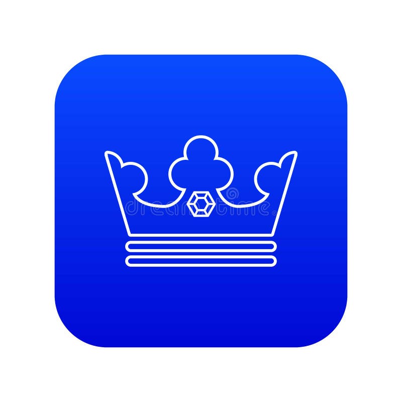 Steel Crown Icon Blue Vector Stock Vector - Illustration of classic ...