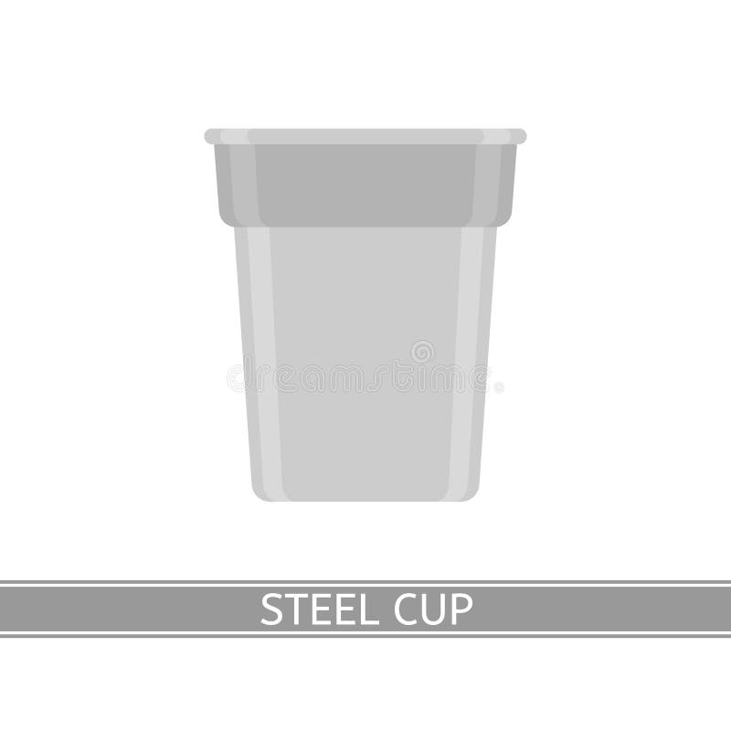 Steel Cup Icon stock vector. Illustration of hiking, camp - 92870032