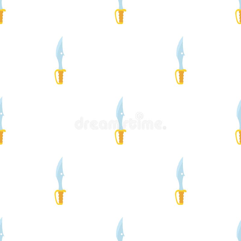 Steel Curved Dagger Pattern Seamless Vector Stock Illustration ...