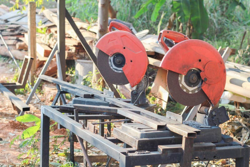 Steel cutting machine stock photo. Image of cutting, construction ...