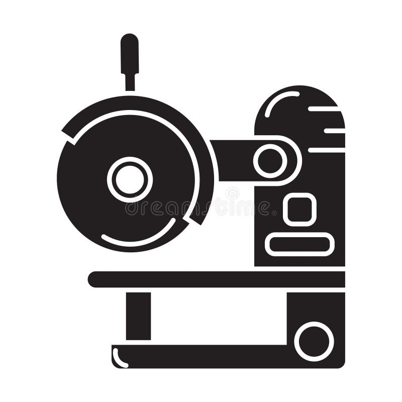 Steel Cutting Machine Icon Vector Stock Illustration - Illustration of ...