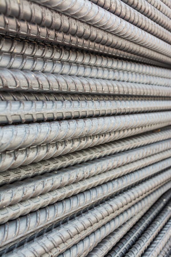 Steel deformed bars stock photo. Image of metal, pattern - 56582014