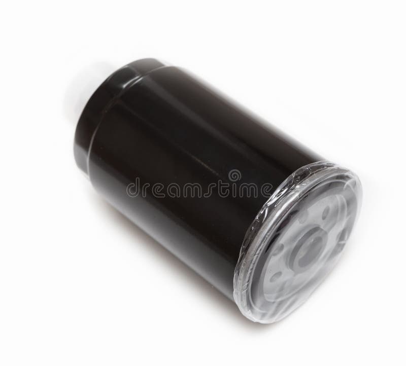 Steel Diesel Fuel Filter, Inner Cartridge is on White Background Stock ...
