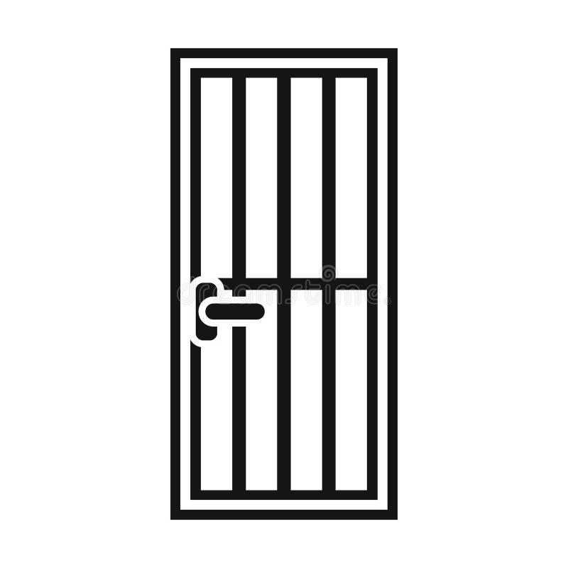 Steel Door Icon, Simple Style Stock Vector - Illustration of home ...