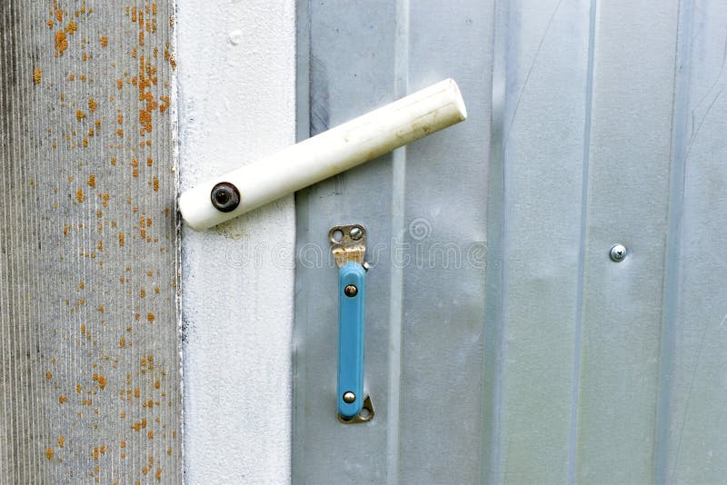Steel Door Wicket with Rubber Lock and Handle Stock Image - Image of ...