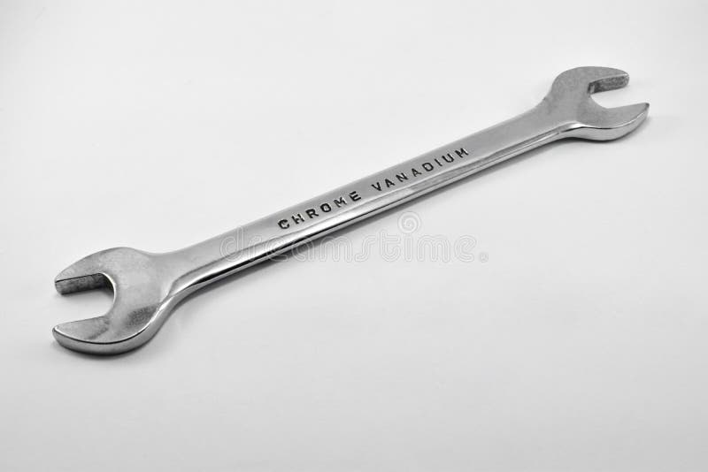 Steel Double Open End Wrench Isolated on White Background Stock Photo ... Steel Double Open End Wrench Isolated on White Background Stock Photo ...