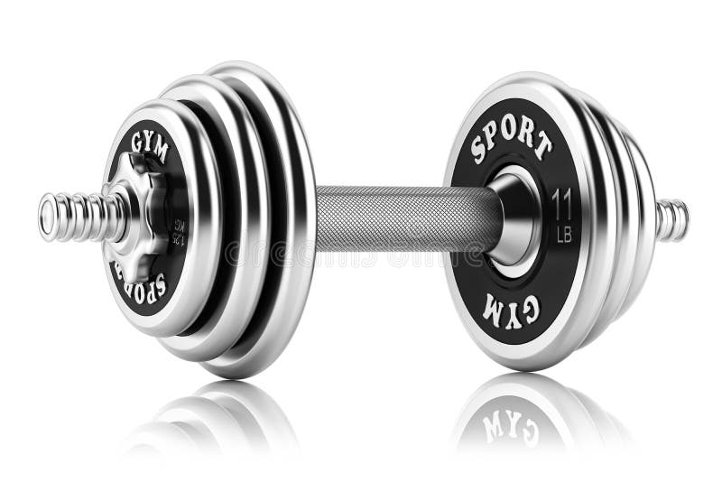 Steel Dumbbell on Side View Isolated Illustration Stock Vector ...