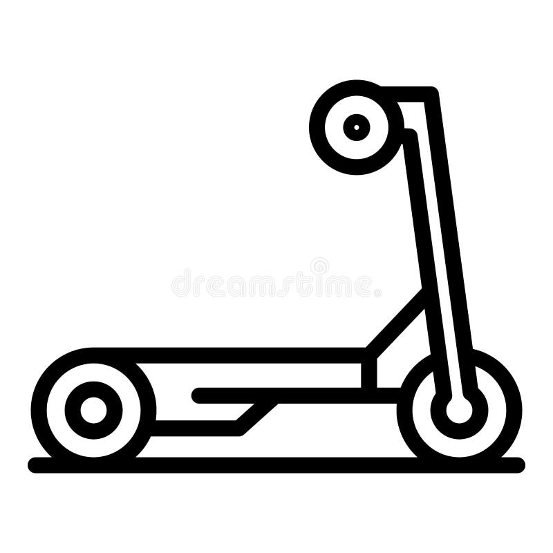 Steel Electric Scooter Icon, Outline Style Stock Vector - Illustration ...