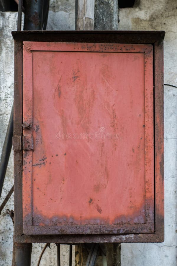 Steel Electrical Panel Box Old Stock Photo - Image of design ...
