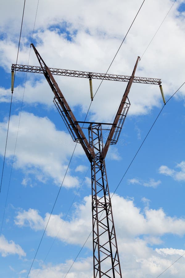 Steel electricity pylon stock image. Image of communication - 14622983
