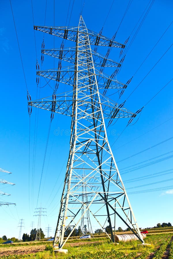 Steel electricity pylon stock photo. Image of industrial - 58321322