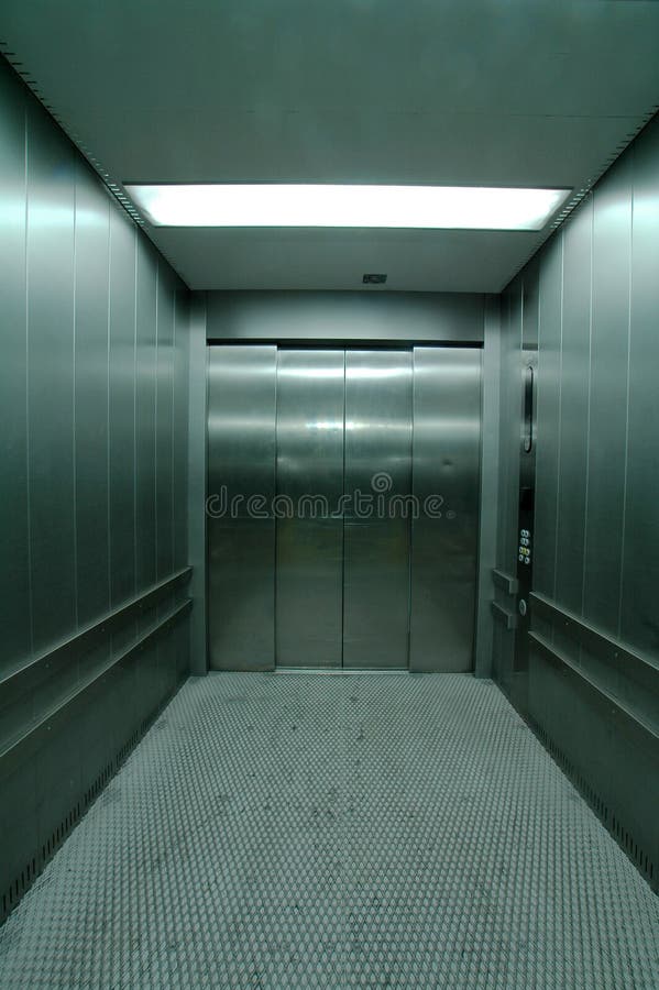 Inside of Roping Elevator, Lift Box Builting in High Building Sh Stock ...