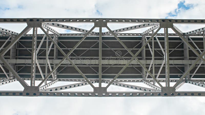 Steel Engineered Highway Bridge Structure Stock Photo - Image of steel ...