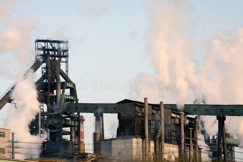 Steel factory stock image. Image of artificial, engineering - 12936959