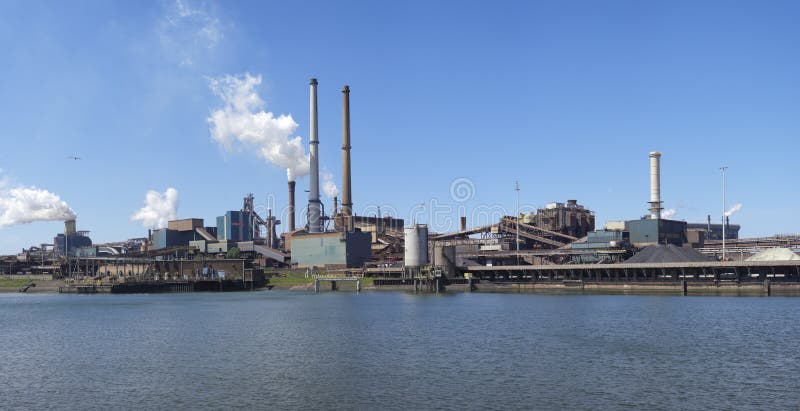 Steel factory stock image. Image of heavy, catalytic - 25913627