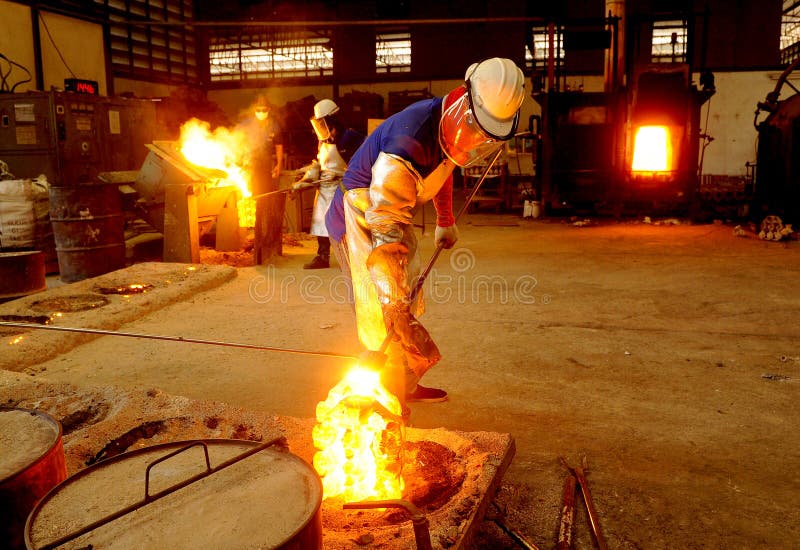 Steel Factory stock image. Image of industry, fire, iron - 62195705