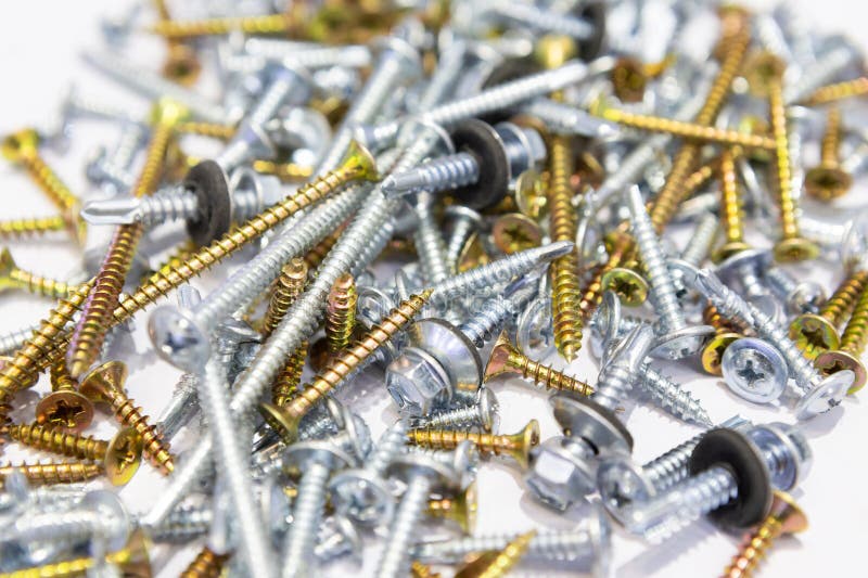 Steel Fasteners, Bolts and Nuts are Used in Construction Stock Image ...