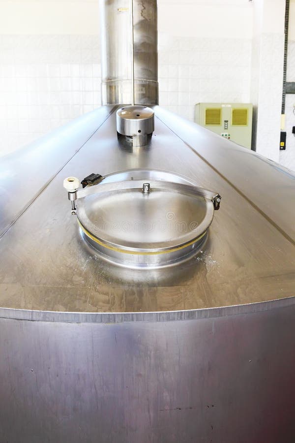Steel Fermentation Vats on Brewer Factory Stock Image - Image of modern ...