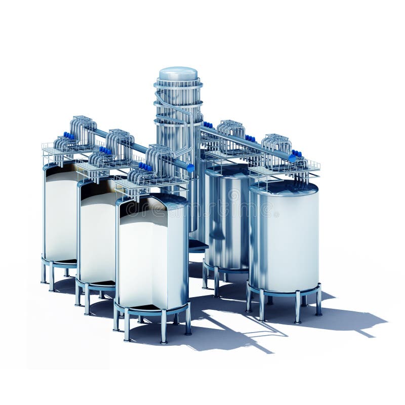 Steel Fermentation Vats Section Stock Illustration - Illustration of ...