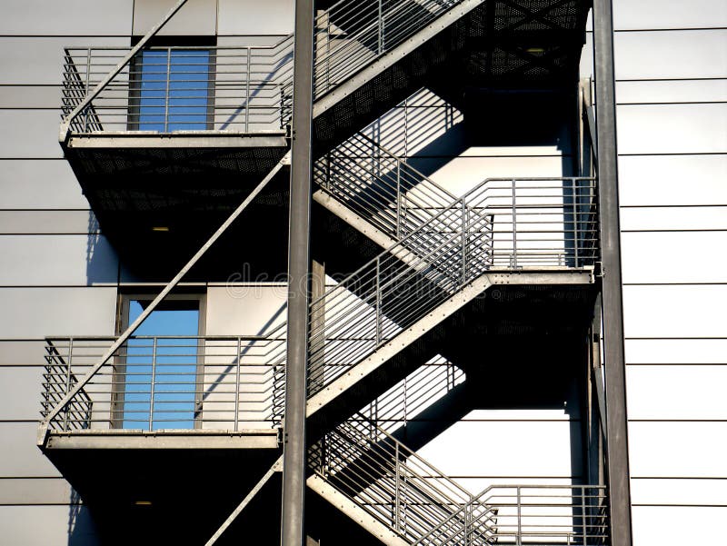 Steel Fire Excape stock photo. Image of danger, doors - 24541650