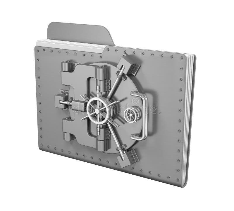 Steel Folder Vault stock illustration. Illustration of archive - 81374004