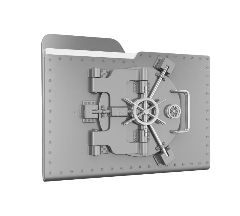 Steel Folder Vault stock illustration. Illustration of protect - 81374254