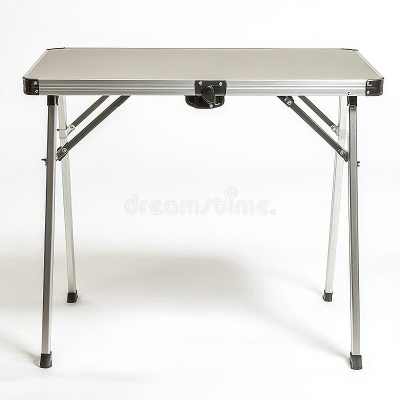 Steel Folding Table on the White Background. Eps 10 Vector File Stock ...