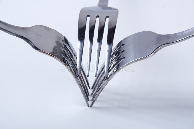Steel Forks stock image. Image of metal, reflections - 23016069