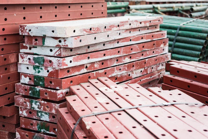 Steel Formwork for Construction Stock Photo - Image of mold, metallic ...