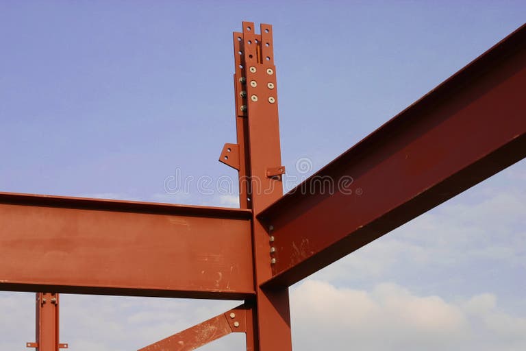 Steel frame stock image. Image of frame, steel, beam, constrction - 1042769