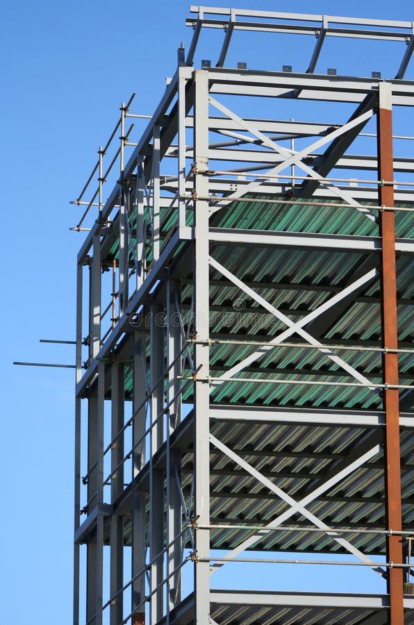 Steel frame architecture stock image. Image of building - 21826805