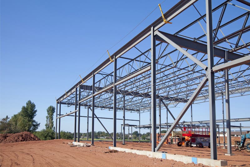 Steel frame architecture stock image. Image of building - 21826805