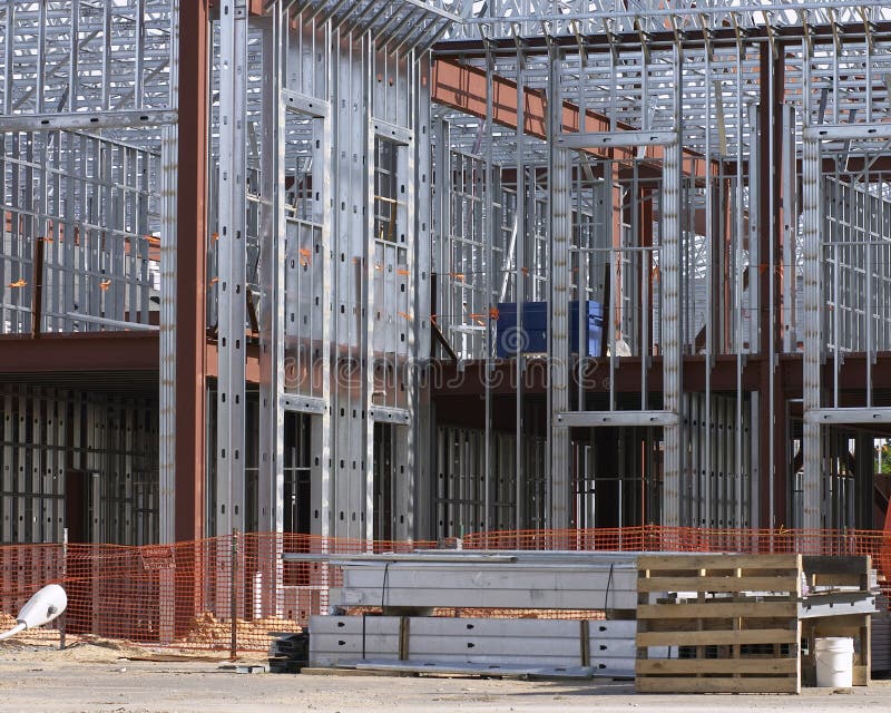 Steel frame stock photo. Image of high, studs, lights, girders - 726350