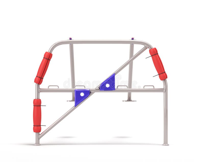 Steel Frame Amplifier for Back Car Body Front Side 3d Render on White ...