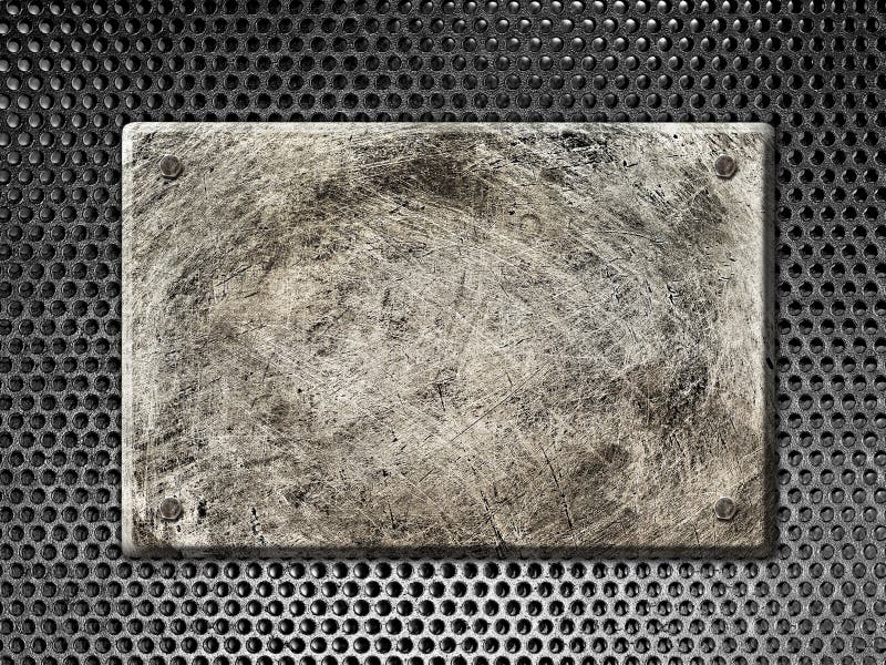 Steel Frame Bolted on a Background of Black Metal Lattice Stock Photo ...