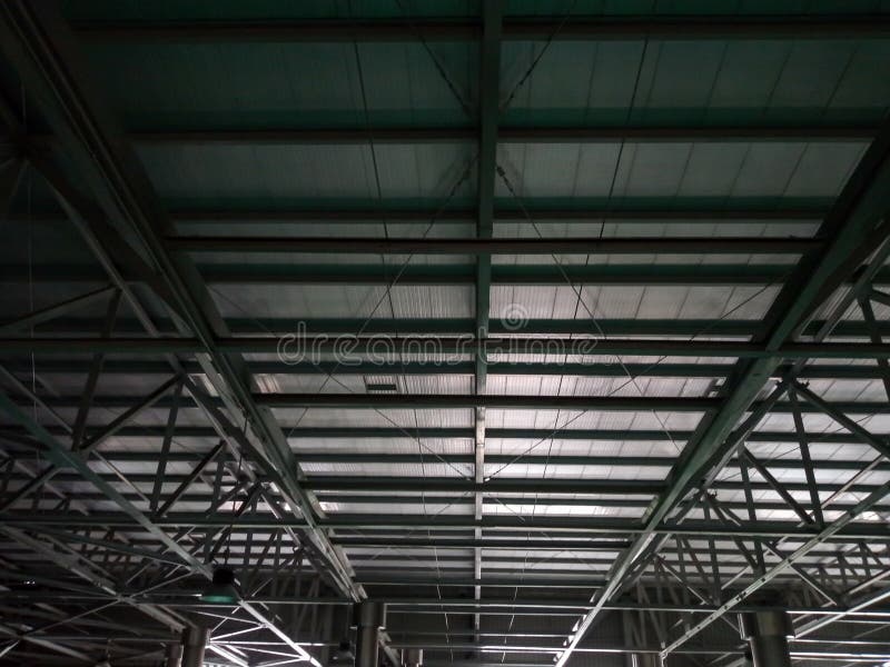 Steel Frame, Deck Roof, Industrial Plant Stock Photo - Image of ceiling ...